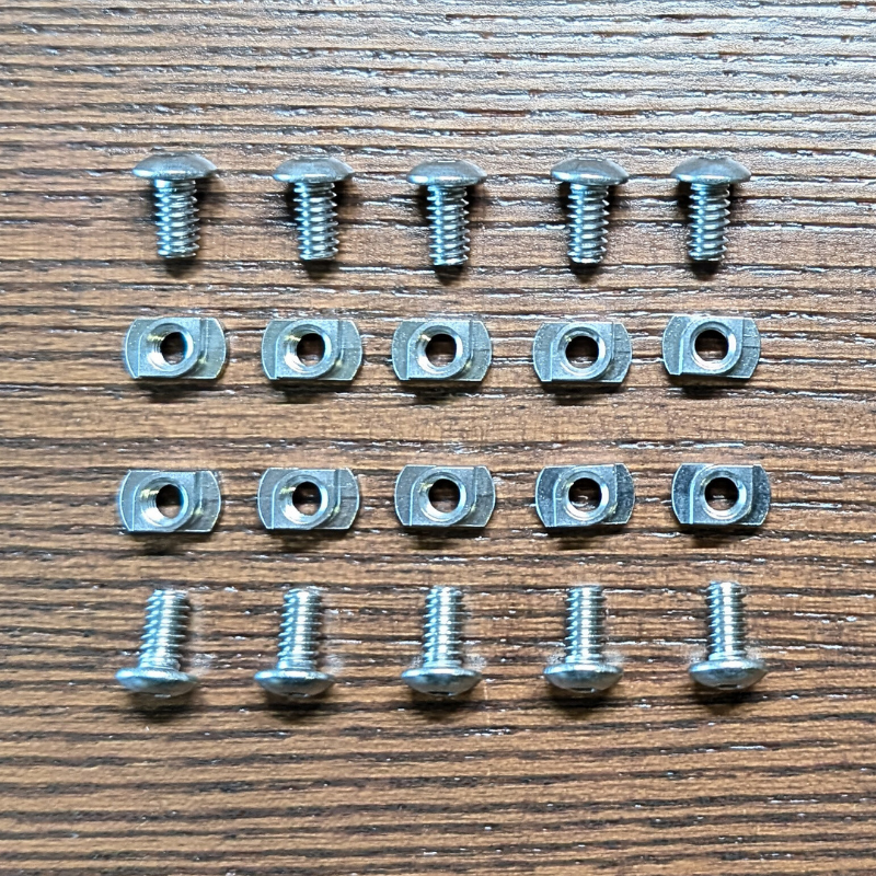M-LOK STAINLESS STEEL HARDWARE SET OF 10X NUTS AND #10-24 SCREWS MADE