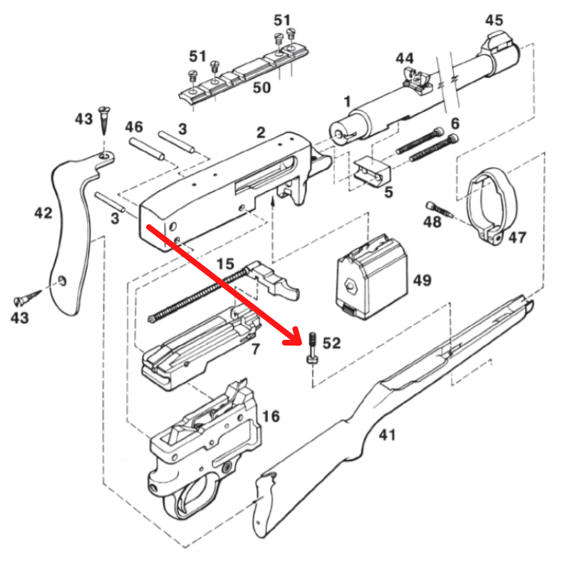 RUGER 10/22 & MAGNUM Quick & Easy stainless steel take down screw ...